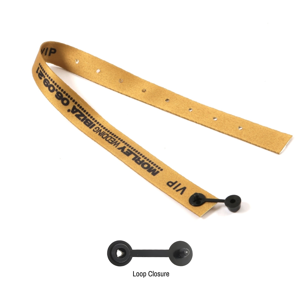 Fabric Printed Wristband with Loop Closure - Wristbands Direct