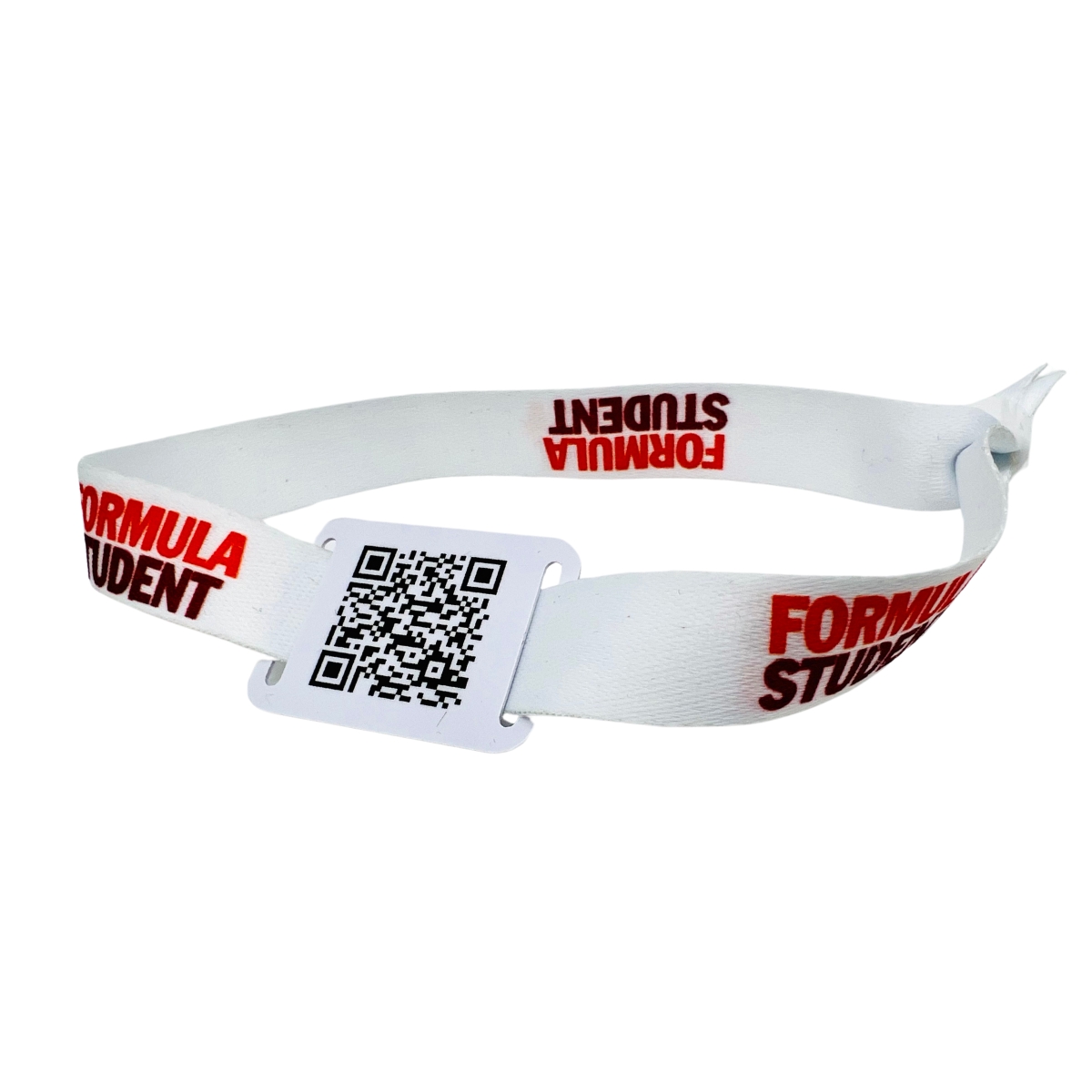 QR Code Tag Deluxe Fabric Wristband - Wristbands Direct