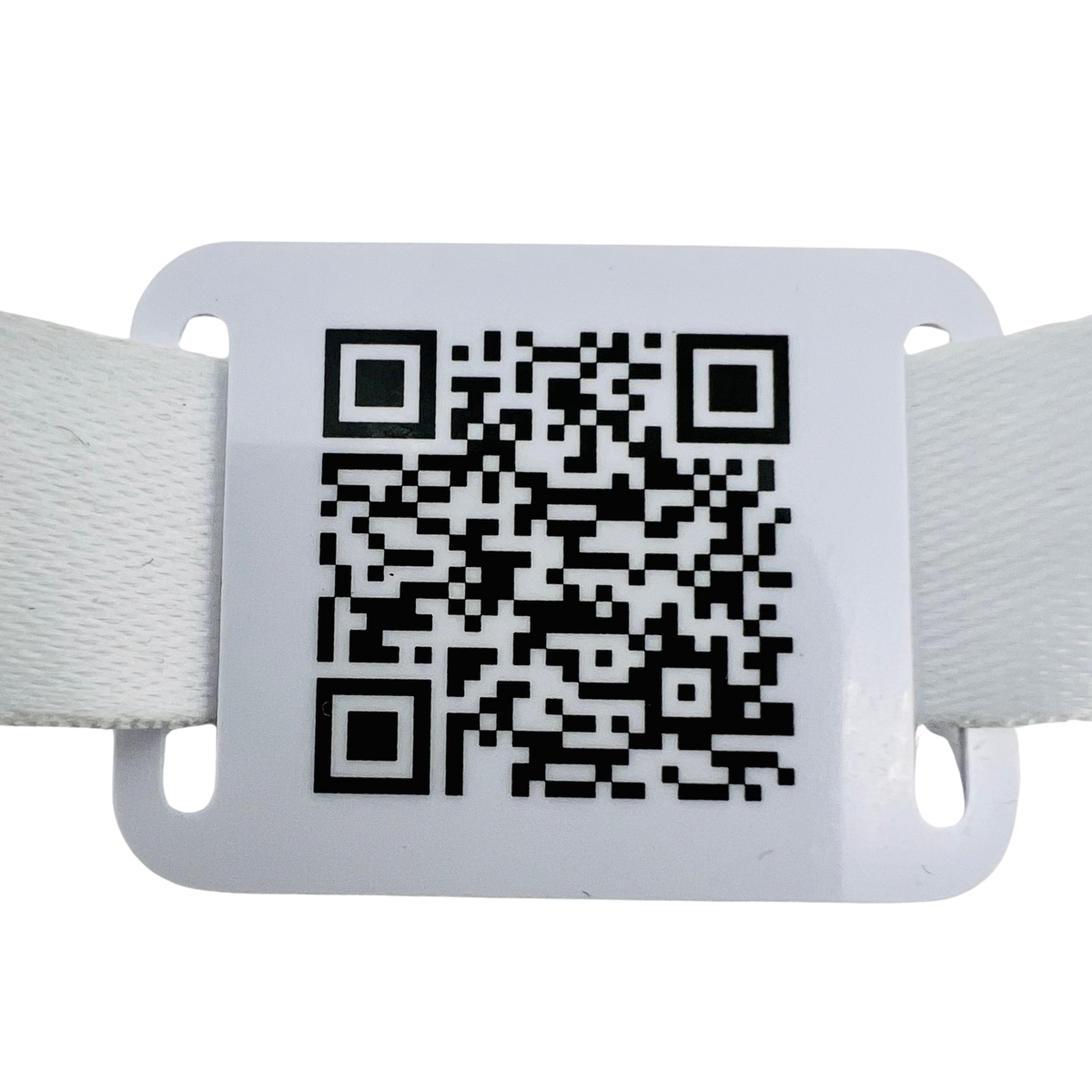 QR Code Tag Deluxe Fabric Wristband - Wristbands Direct